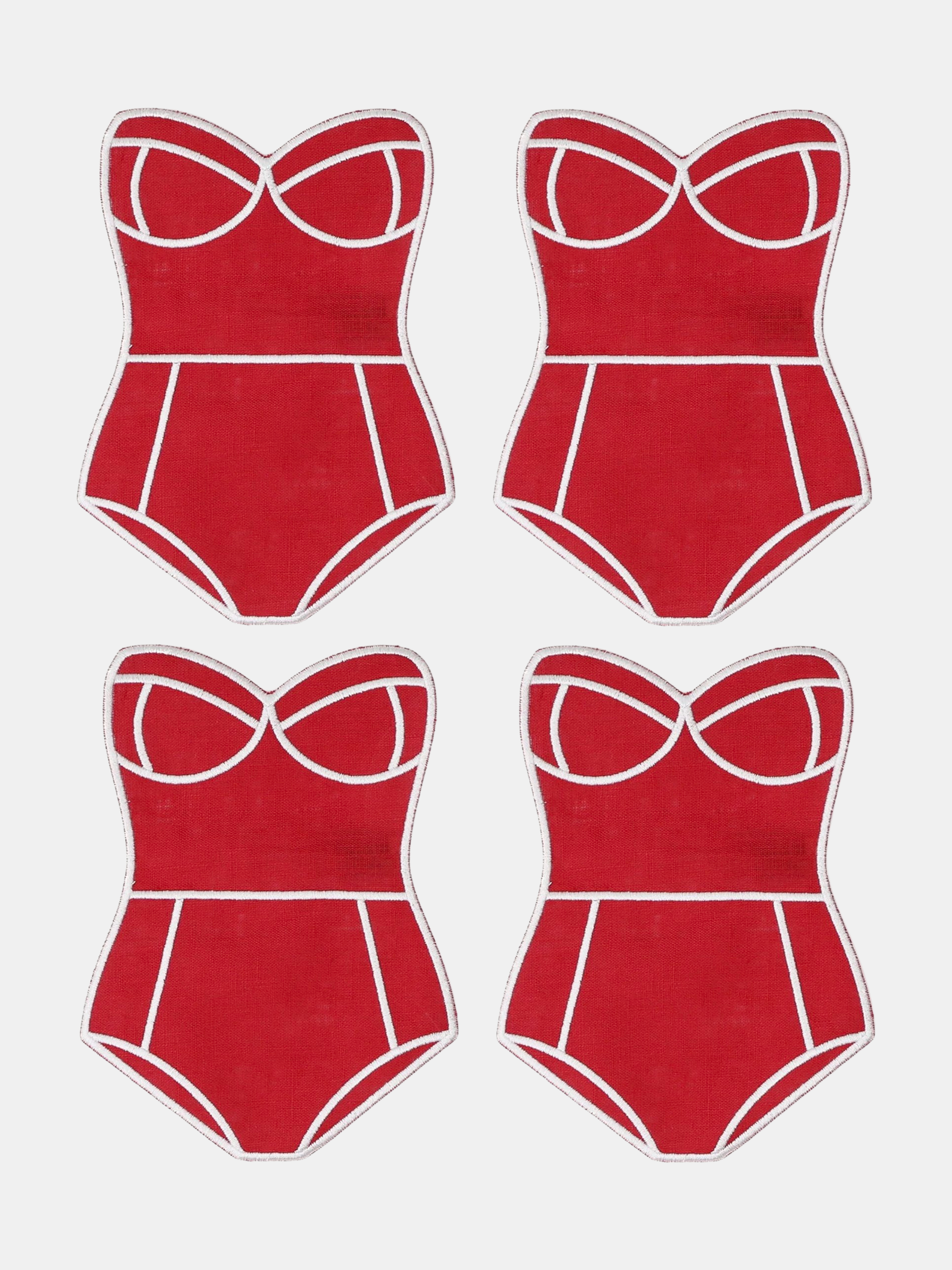 House of Gleason | Red Swimsuit Cocktail Napkins | SHOPMORLEY – Morley